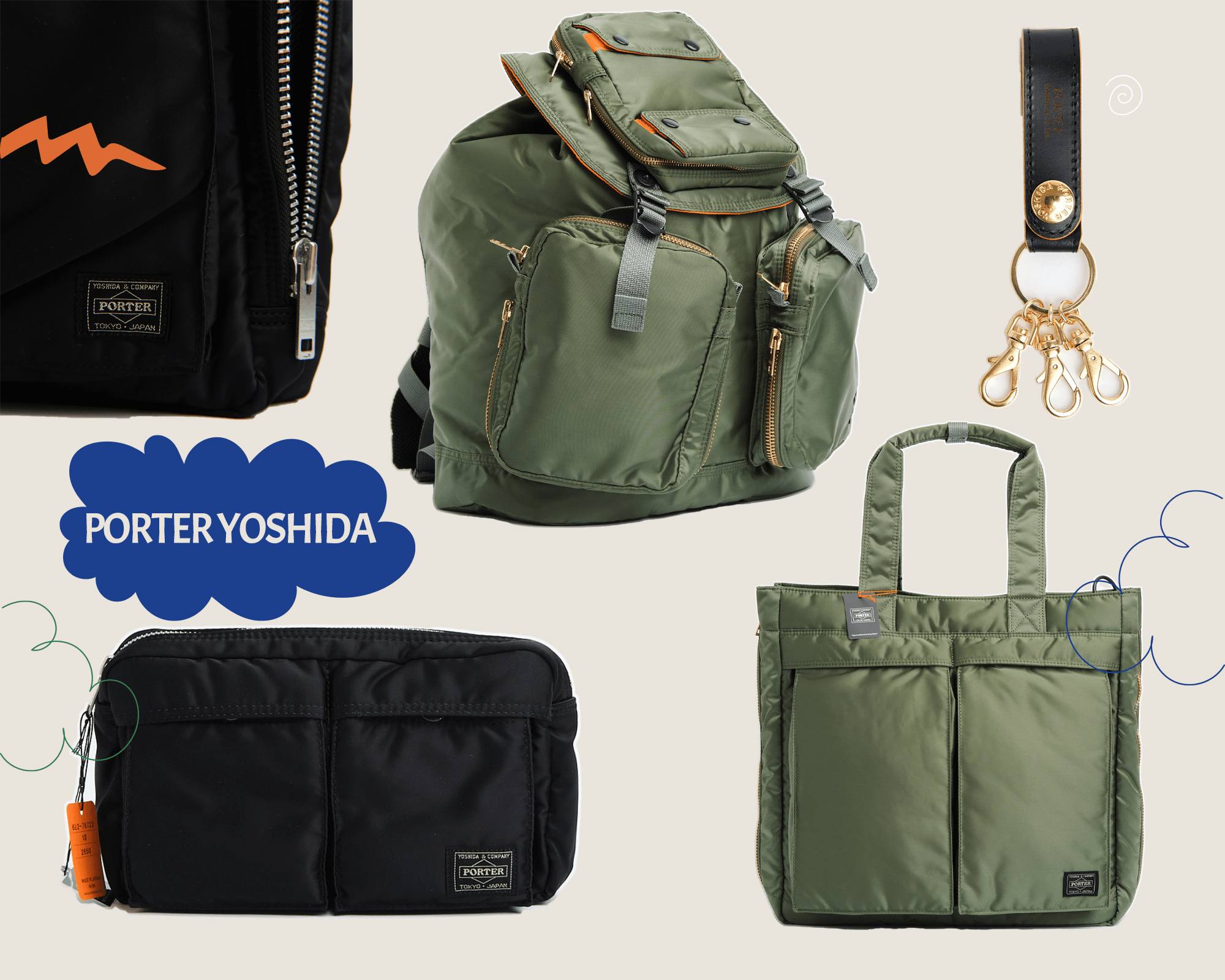 Køb Porter by Yoshida-tasker til mænd online ️ Meadow Store